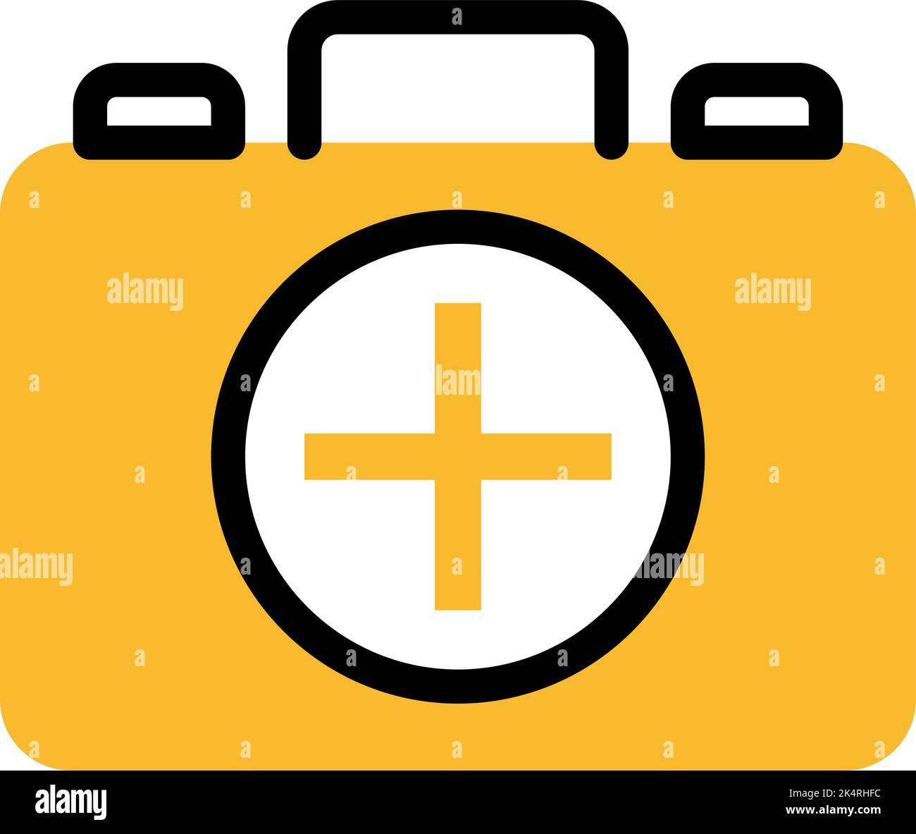 Camping first aid kit, illustration, vector on a white background Stock ...