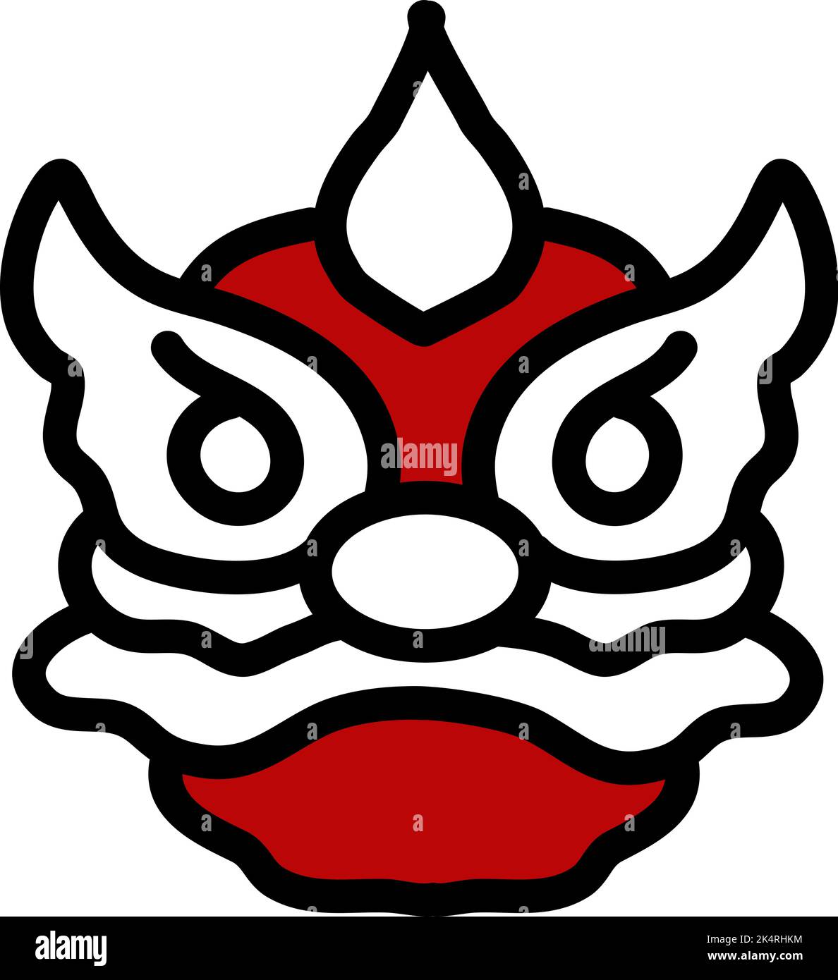 Chinese carnival mask , illustration, vector on a white background ...