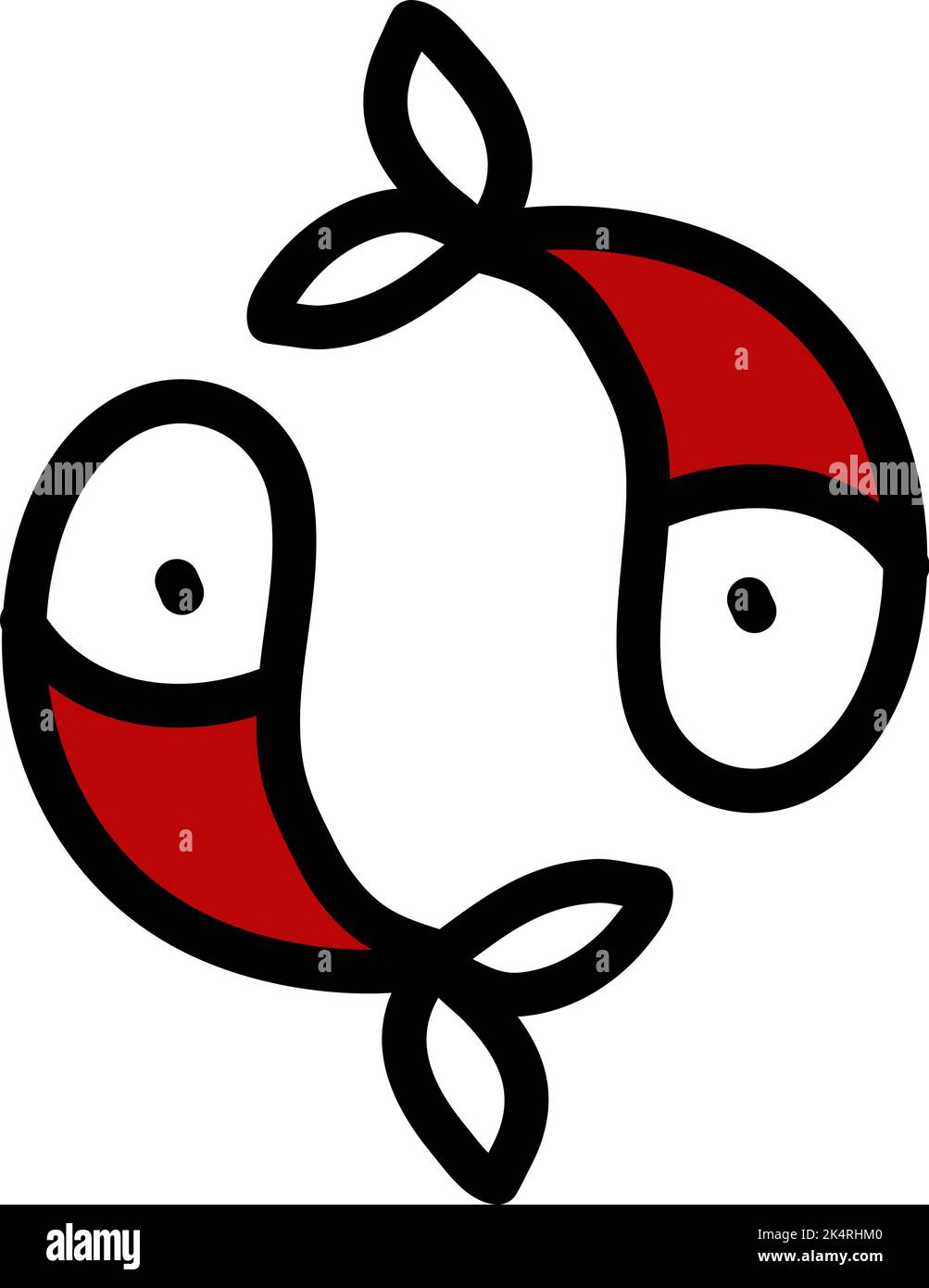 Chinese koi fish, illustration, vector on a white background Stock ...