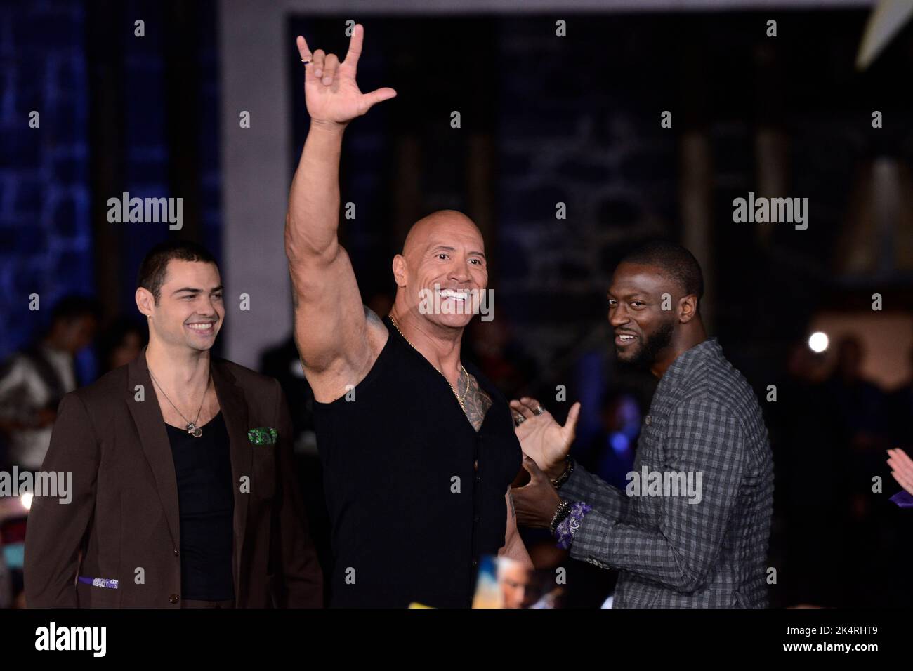 Mexico City, Mexico. 3rd Oct, 2022. Actor Dwayne Johnson attends the ...
