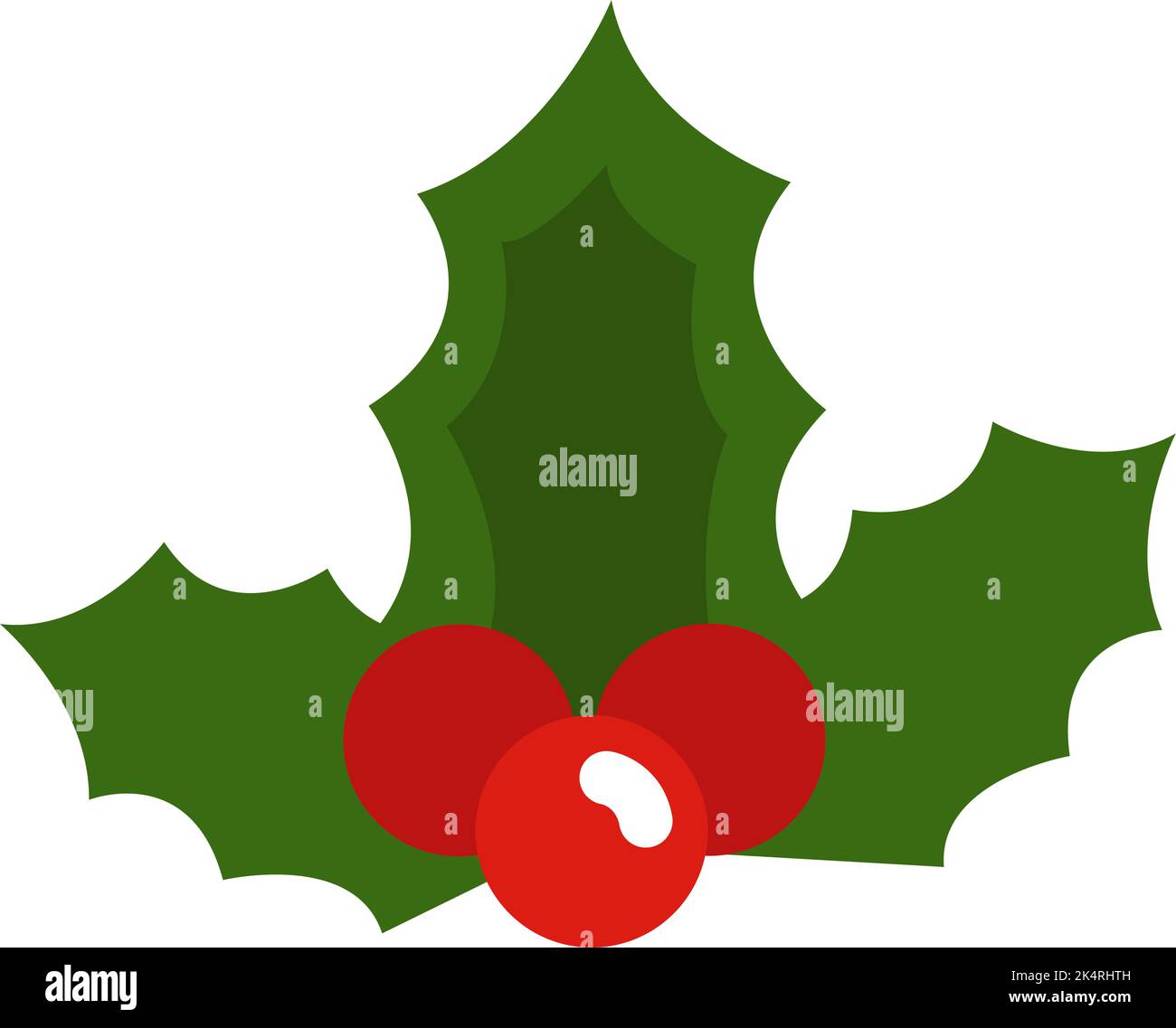 Mistletoe branch on white Stock Vector Images - Alamy