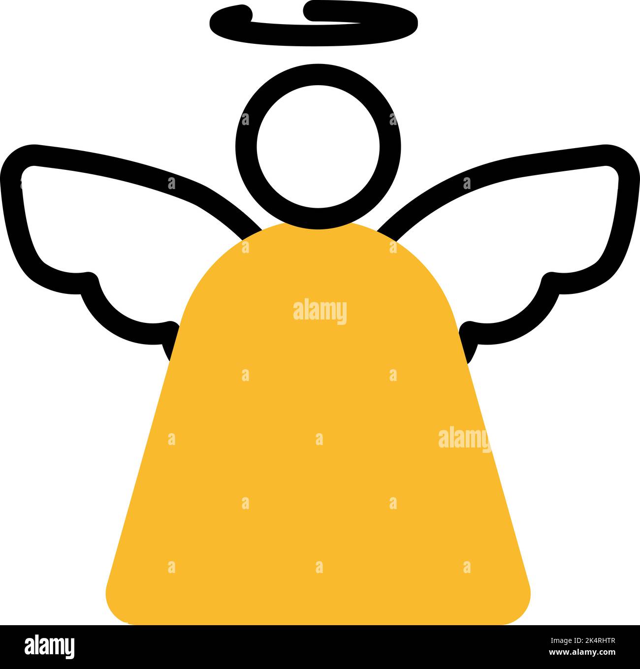 Christmas angel, illustration, vector on a white background Stock ...