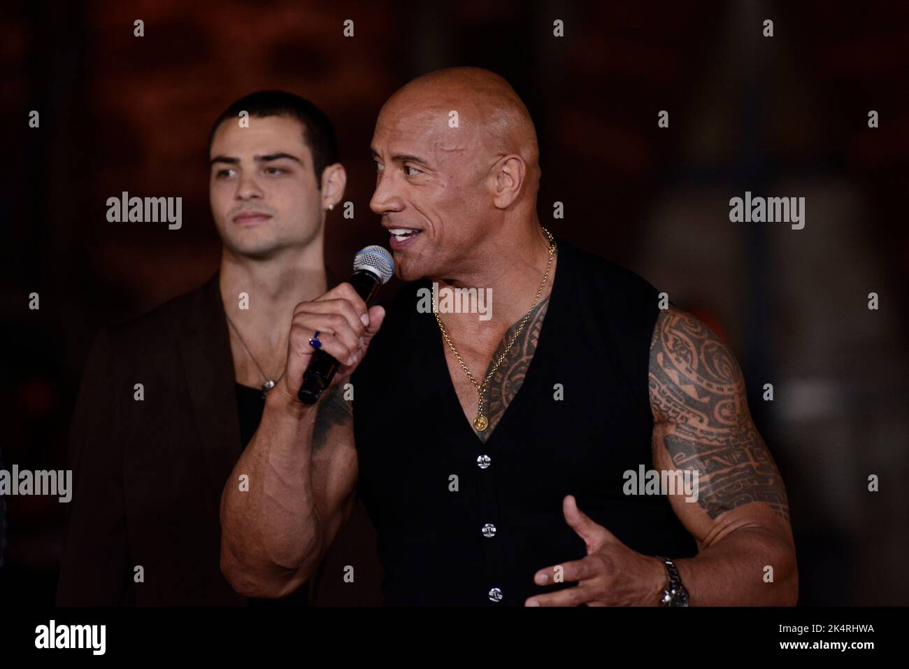 Mexico City, Mexico. 3rd Oct, 2022. Actor Dwayne Johnson attends the ...