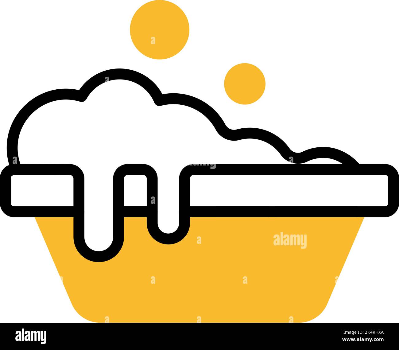 Handwashing tub, illustration, vector on a white background Stock ...