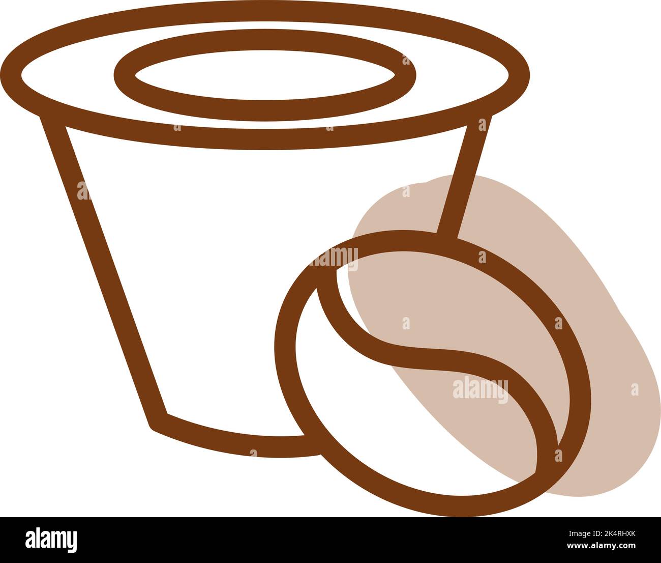 Espresso coffee, illustration, vector on a white background Stock ...