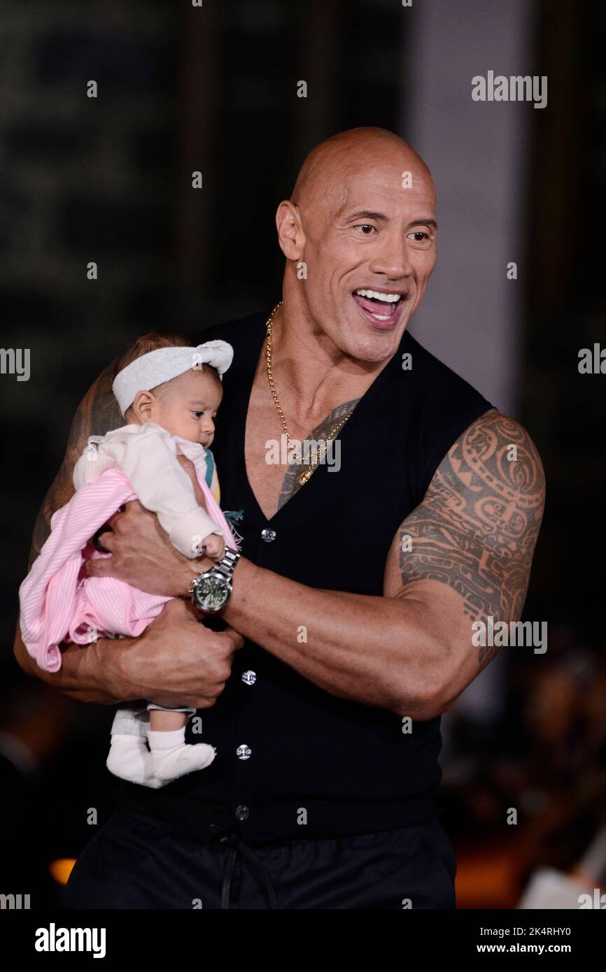 Mexico City, Mexico. 3rd Oct, 2022. Actor Dwayne Johnson attends the ...