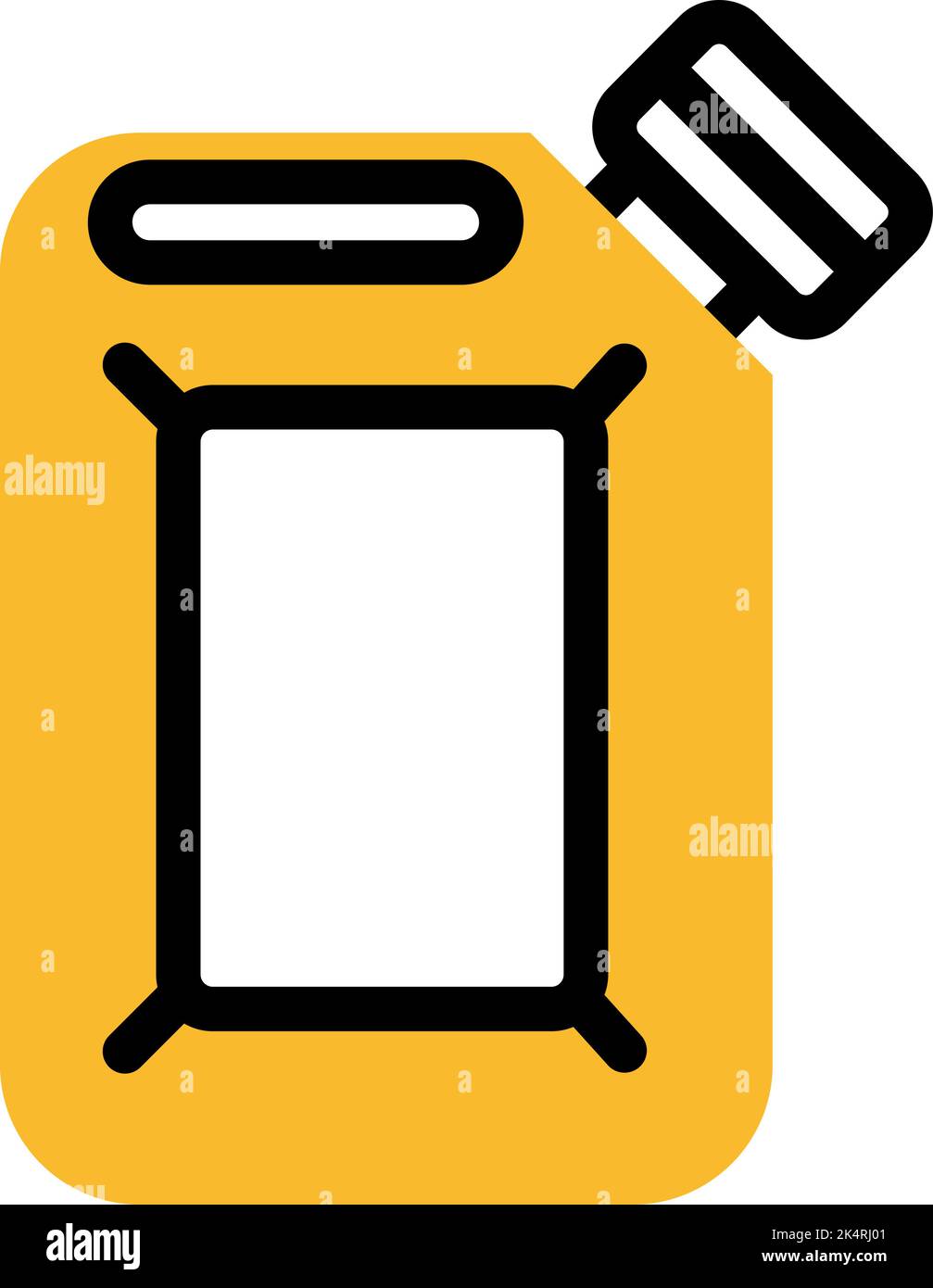 Gas can flat white Stock Vector Images - Alamy