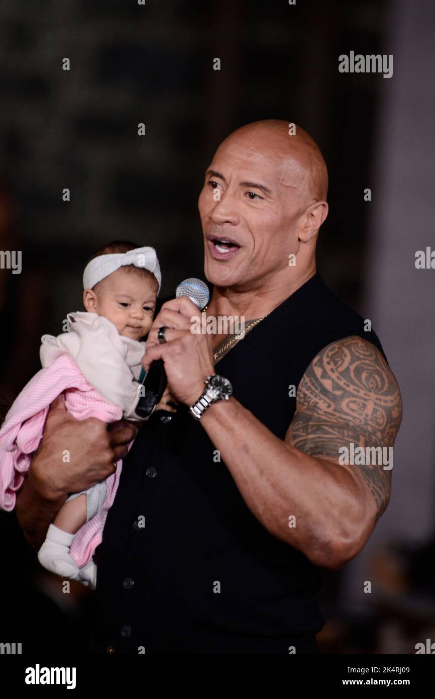 Mexico City, Mexico. 3rd Oct, 2022. Actor Dwayne Johnson attends the ...