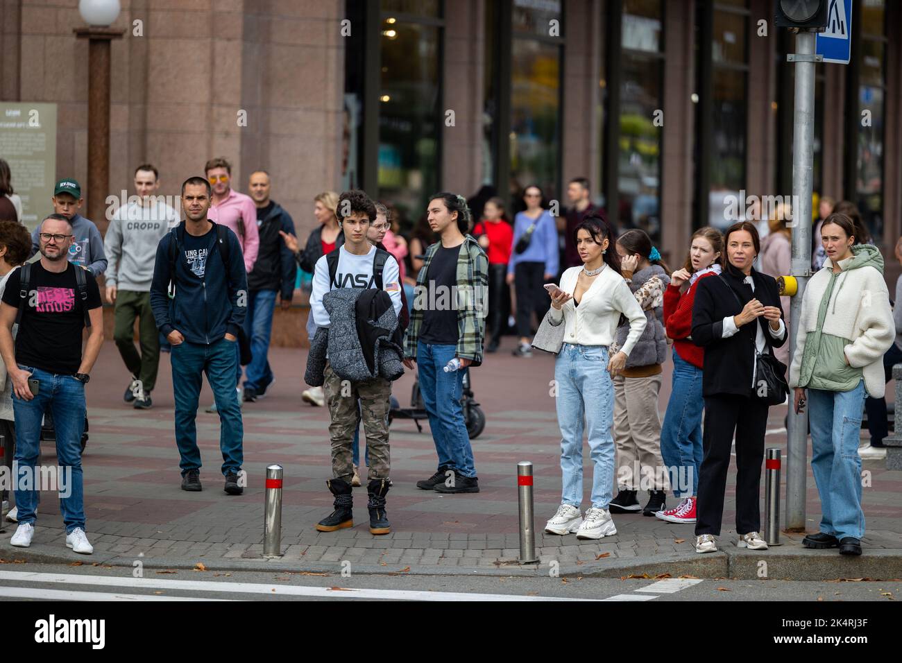 Pedestrian pedestrians walking resident residents hi-res stock ...