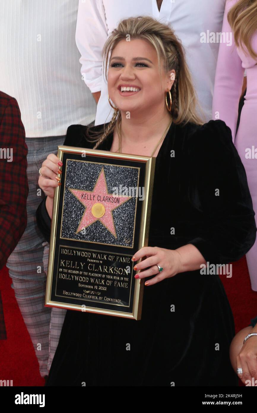 LOS ANGELES - SEP 19: Kelly Clarkson at the Kelly Clarkson Star ...