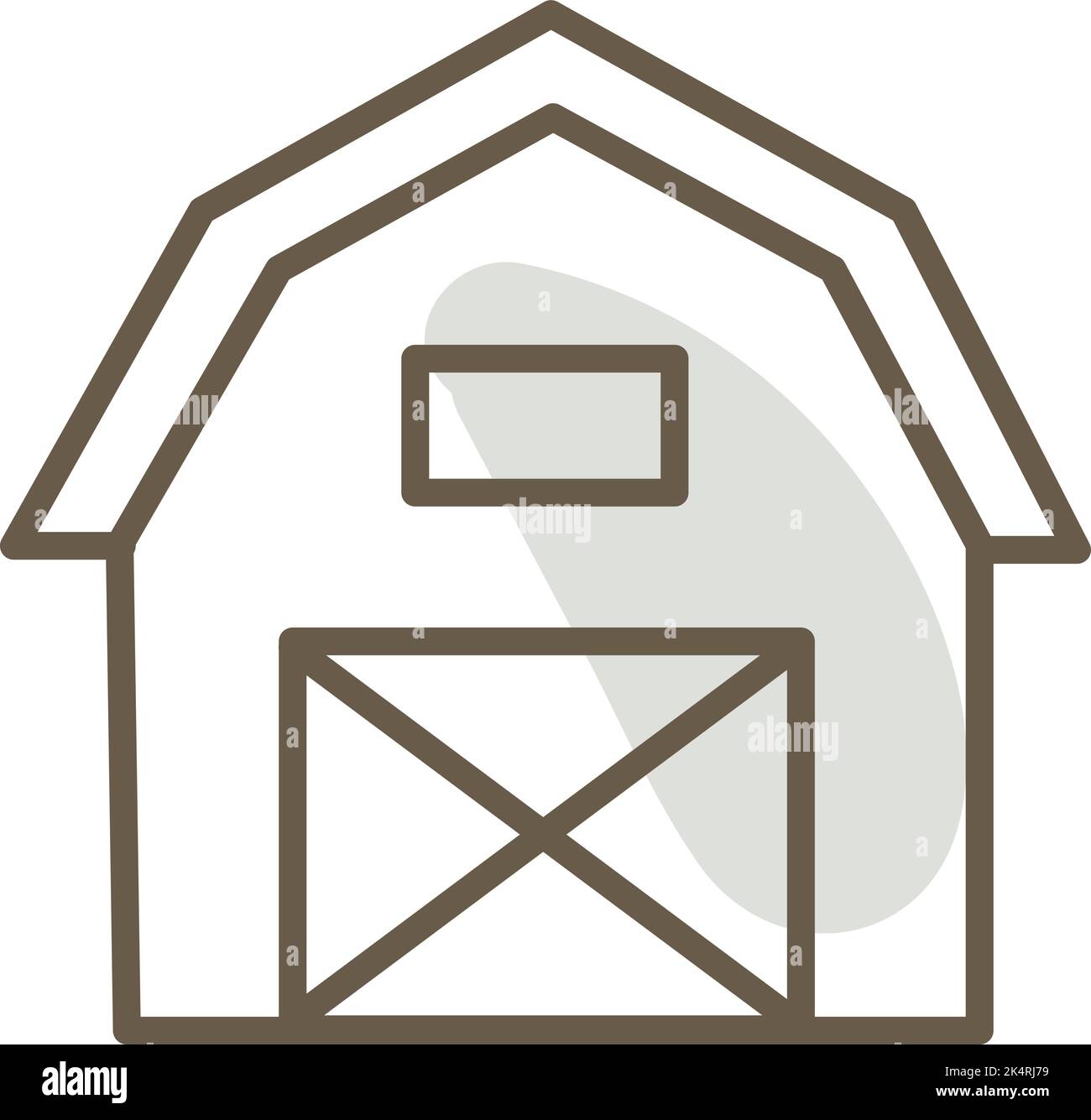 Farm house, illustration, vector on a white background Stock Vector ...