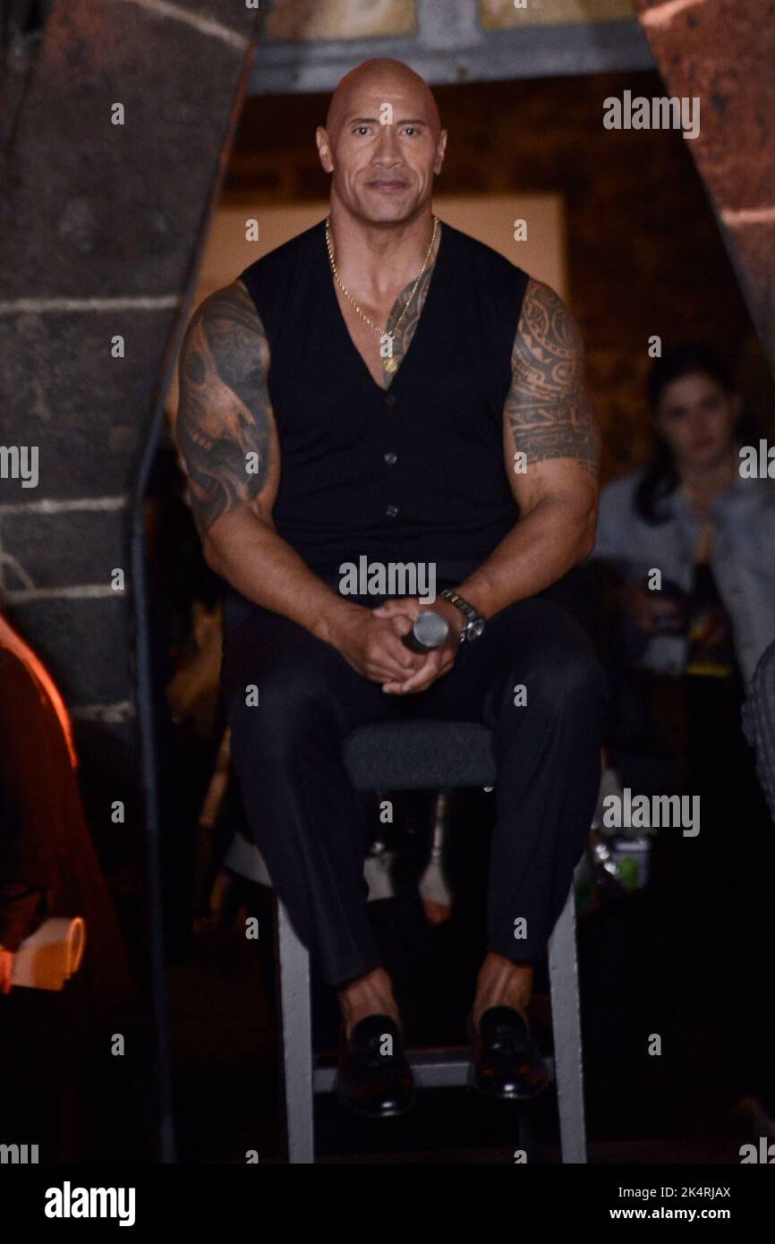 Mexico City, Mexico. 3rd Oct, 2022. Actor Dwayne Johnson attends the ...