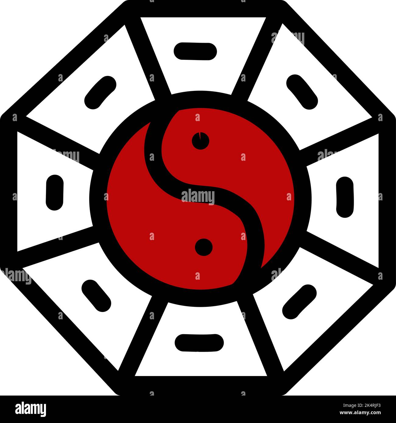 Chinese yin yang, illustration, vector on a white background Stock ...