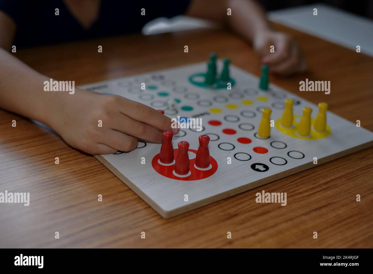 Child playing board game on steel Stock Photo - Alamy