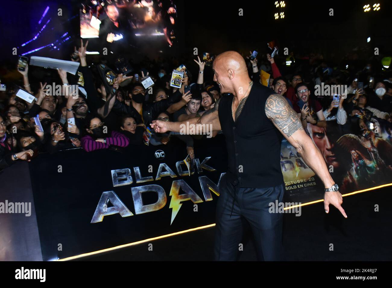 Mexico City, Mexico. 3rd Oct, 2022. Actor Dwayne Johnson attends the ...