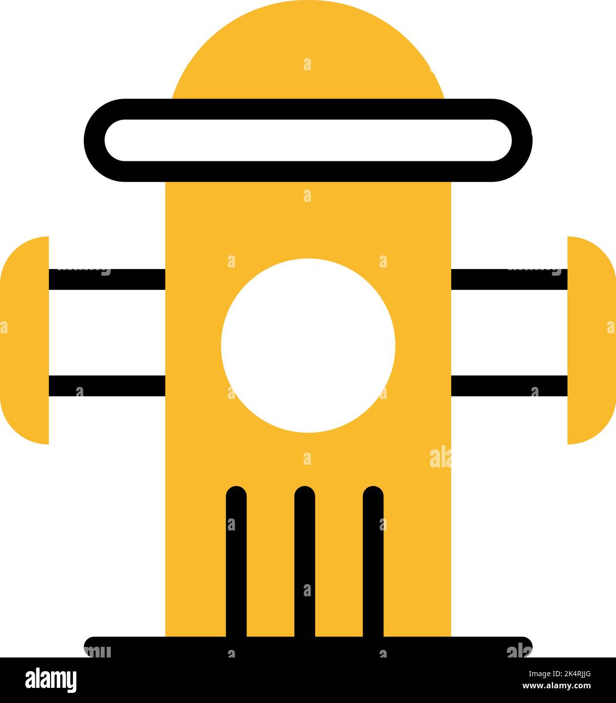 Firefighter fire hydrant, illustration, vector on a white background ...