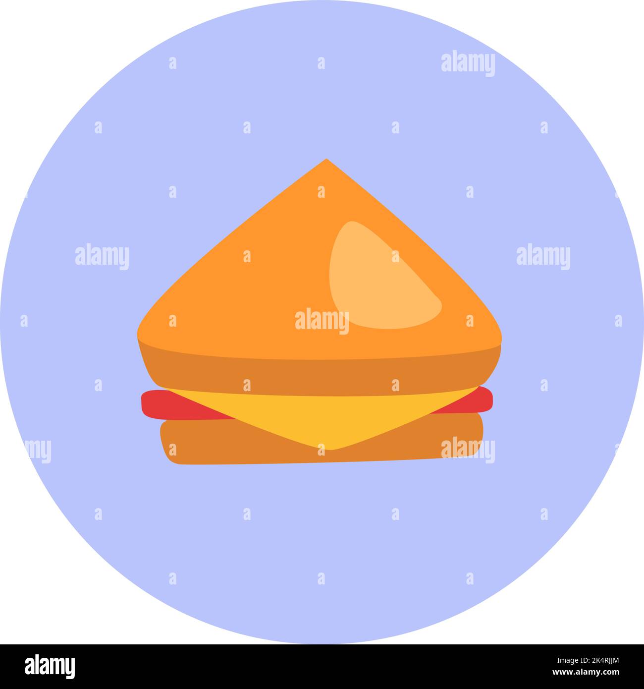 Breakfast sandwich, illustration, vector on a white background Stock ...