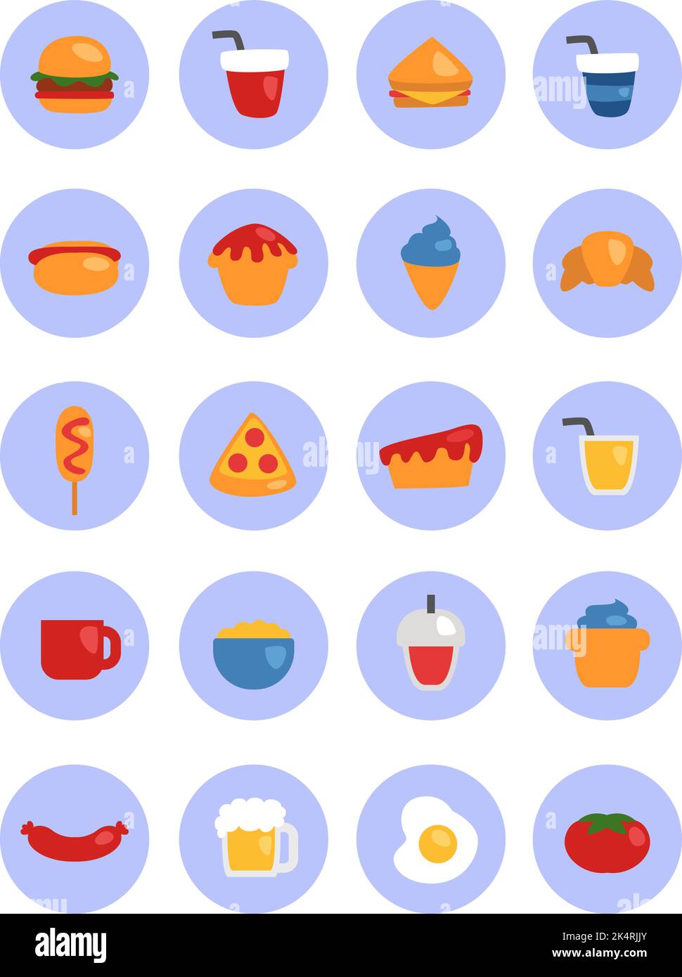 Favorite food, illustration, vector on a white background Stock Vector ...