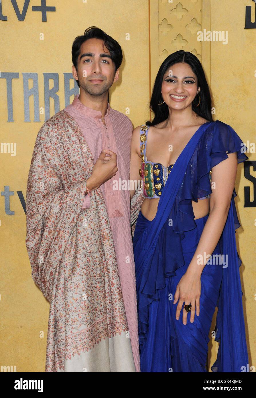Los Angeles, CA. 3rd Oct, 2022. Shubham Saraf, Rachel Kamath at arrivals for SHANTARAM Series ...