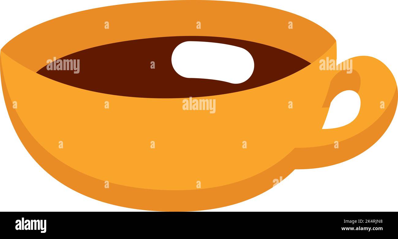 Cozy evening coffee, illustration, vector on a white background Stock ...