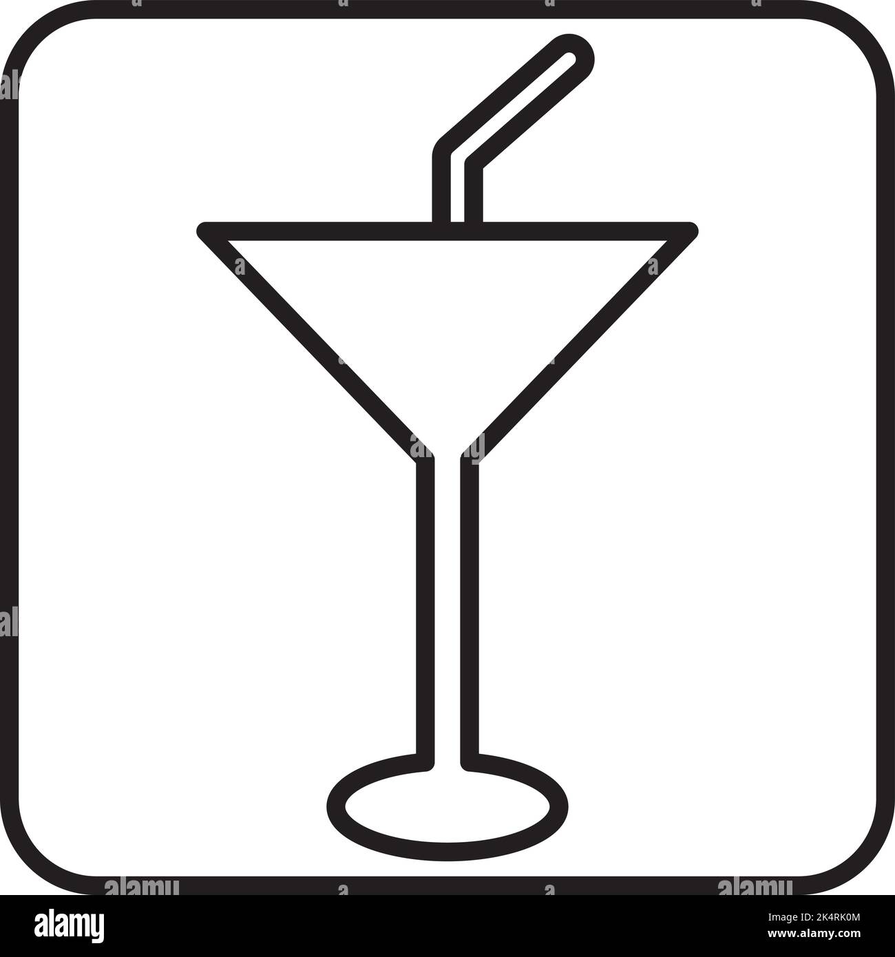 Coctail glass, illustration, vector on a white background Stock Vector ...