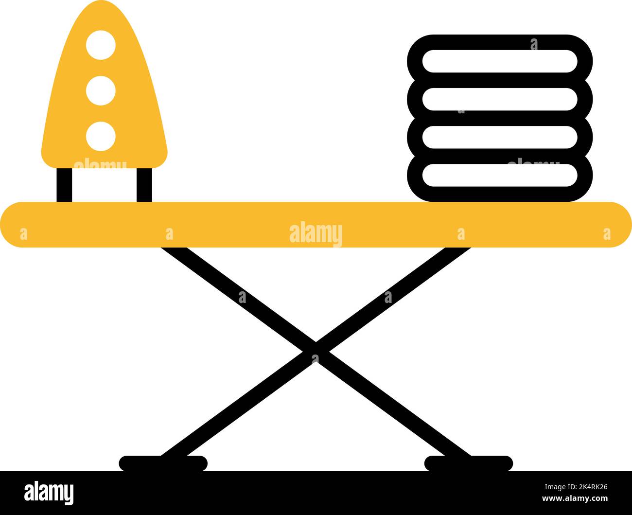 Ironing board, illustration, vector on a white background Stock Vector ...