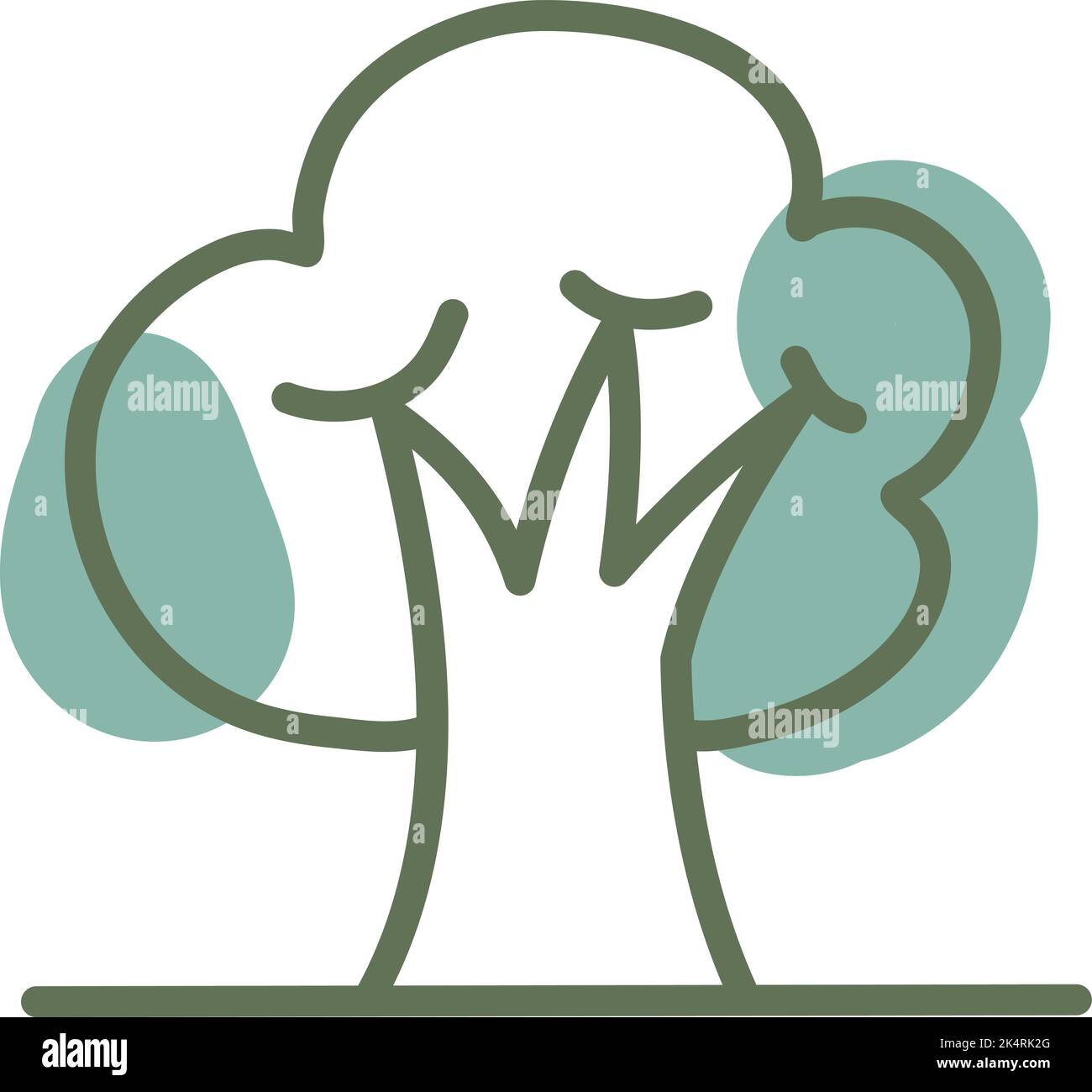 Ecological tree, illustration, vector on a white background Stock ...