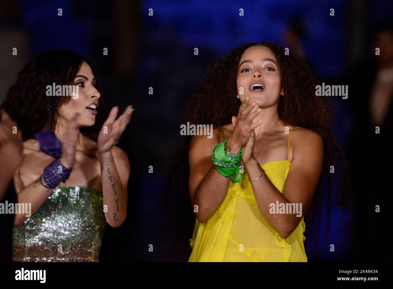 Mexico City, Mexico. 3rd Oct, 2022. Actresses Sarah Shahi and Quintessa ...