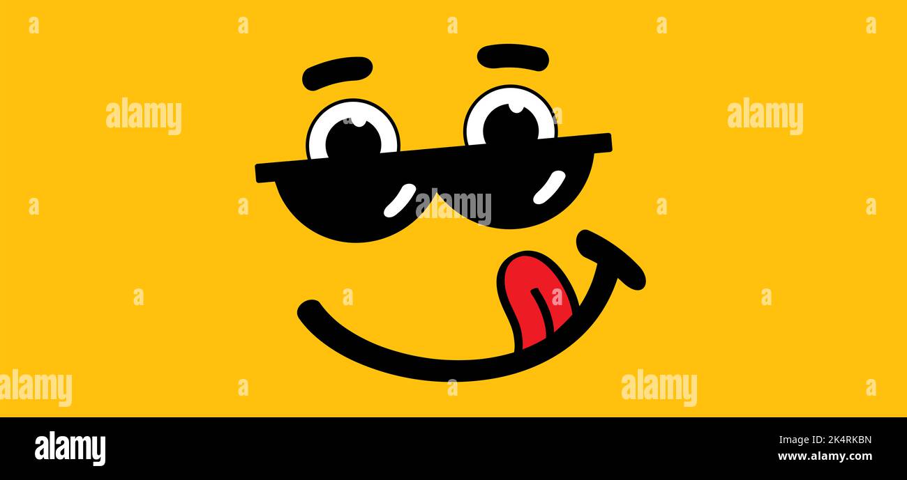 Yummy smile with tongue and lips. Emoticon, emoji face smiling and ...