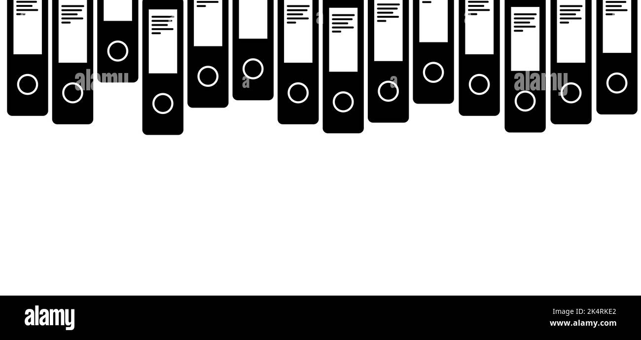 Archiving, ring binders. Paper binder icon or logo. Administration ...