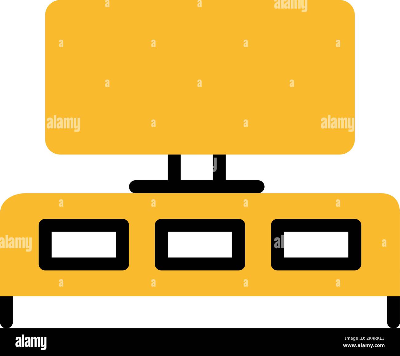 Modern tv on stand Stock Vector Images - Alamy