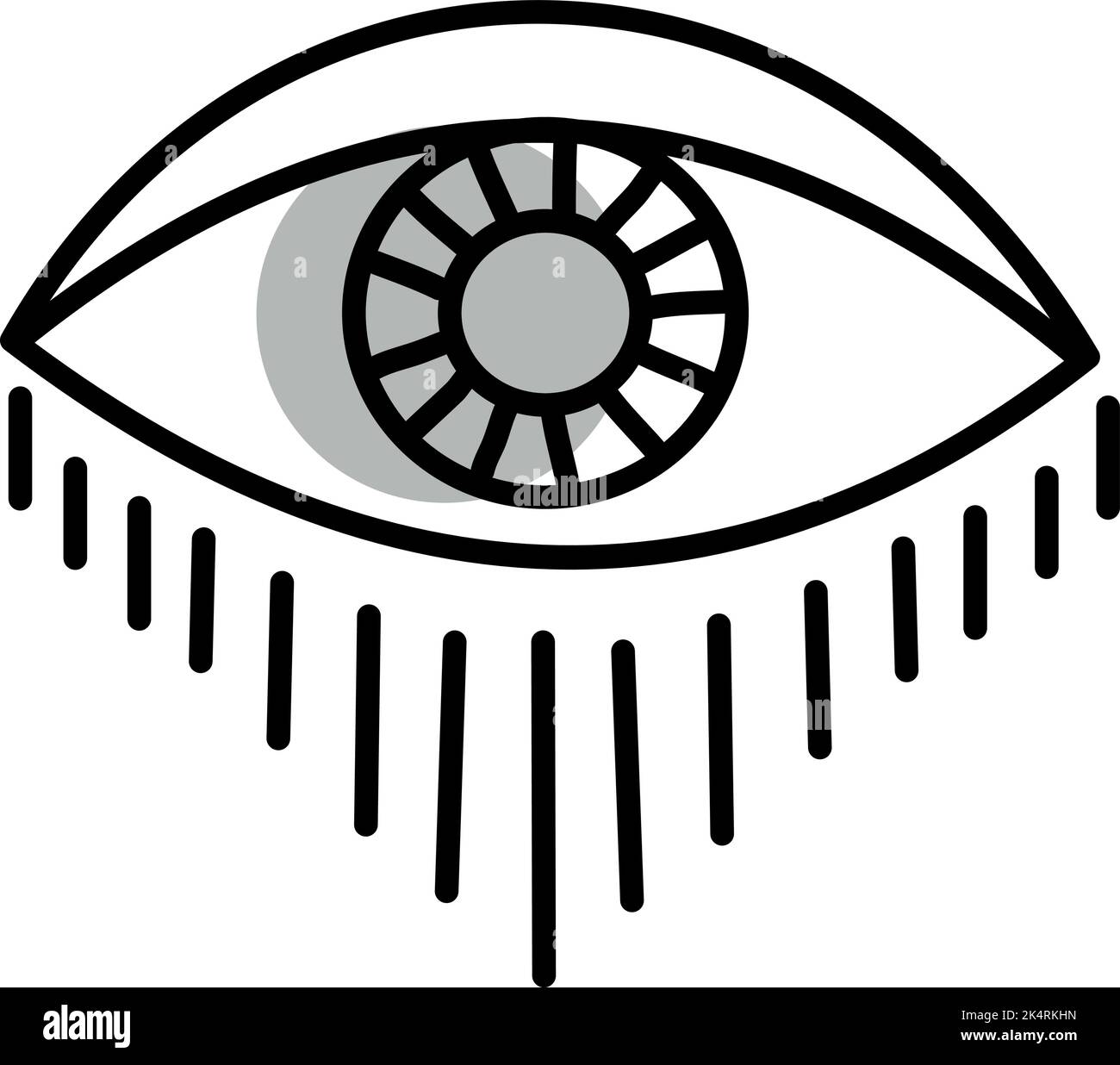 Mystical eye, illustration, vector on a white background Stock Vector ...