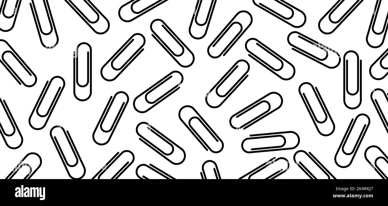 Metal paper clips on transparent background. Cartoon drawing office ...