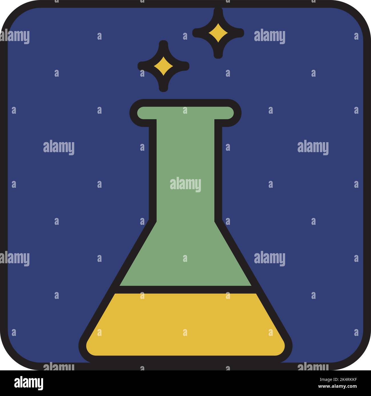 Elixir bottle line icon Stock Vector Images - Alamy