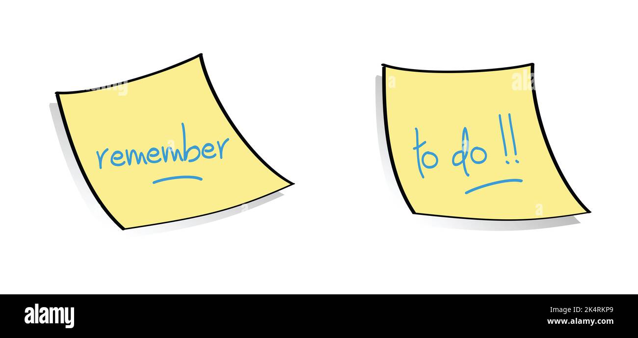 Postit paper. Note, memo paper with push button icon. Cartoon, comic ...