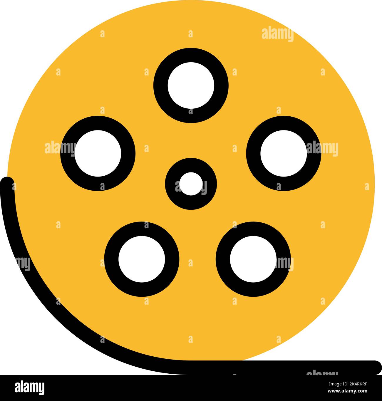 Film reel vector vectors Cut Out Stock Images & Pictures - Alamy