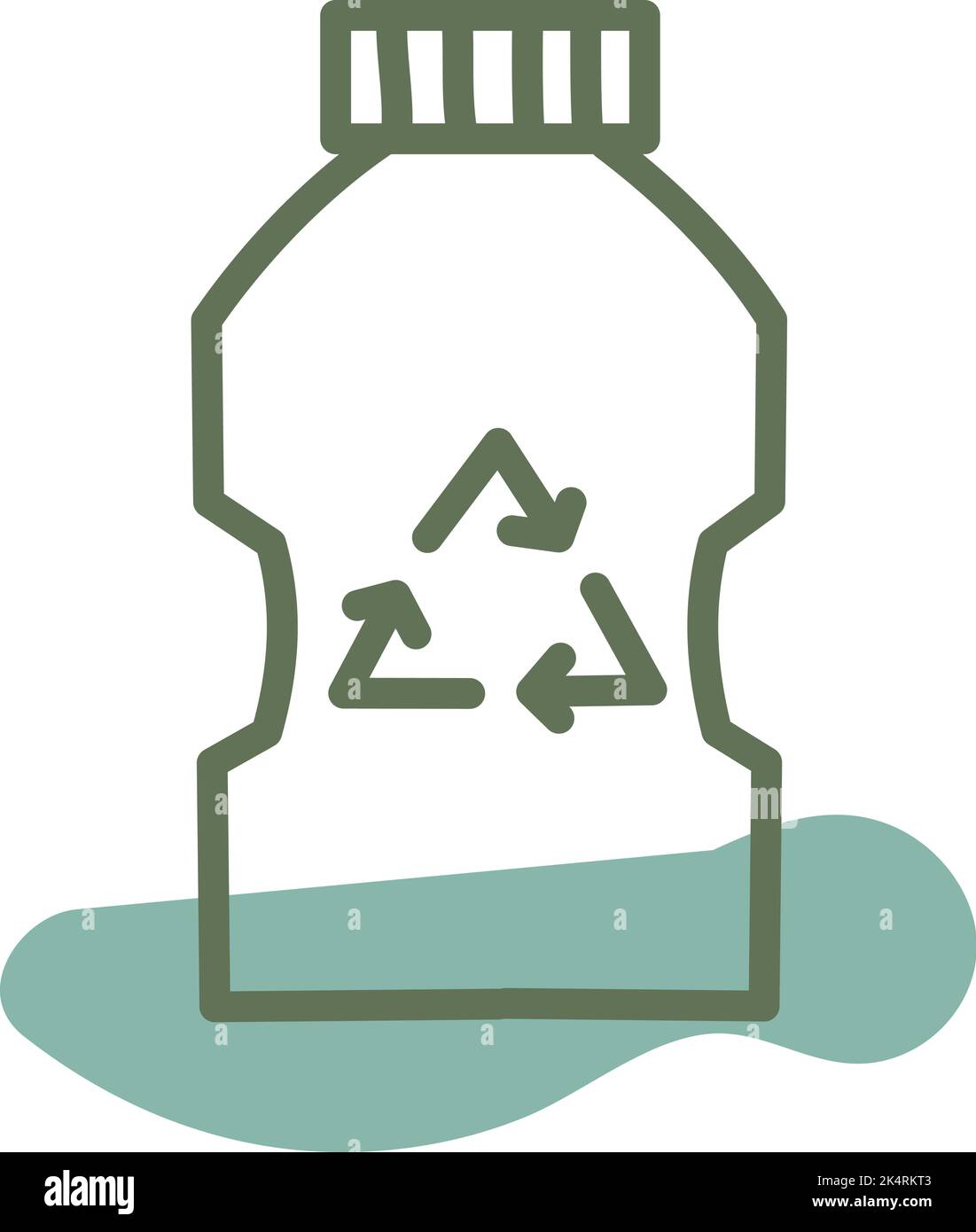 Recycled bottle, illustration, vector on a white background Stock ...