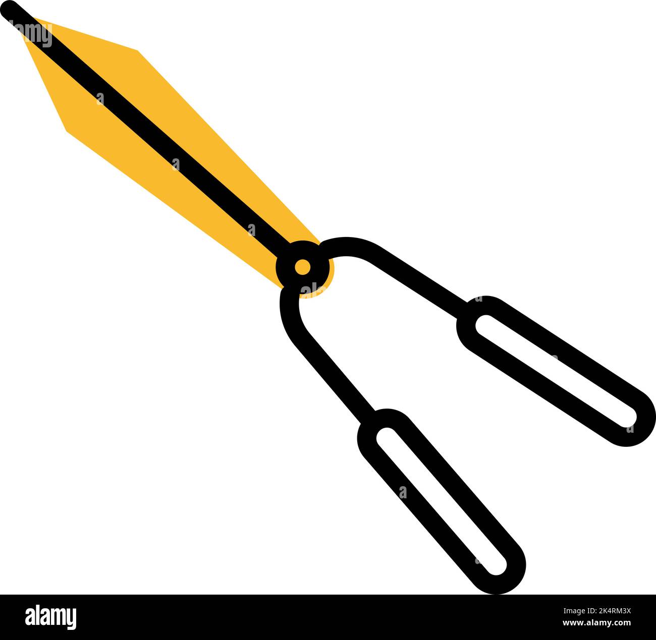 Garden scissors, illustration, vector on a white background Stock ...