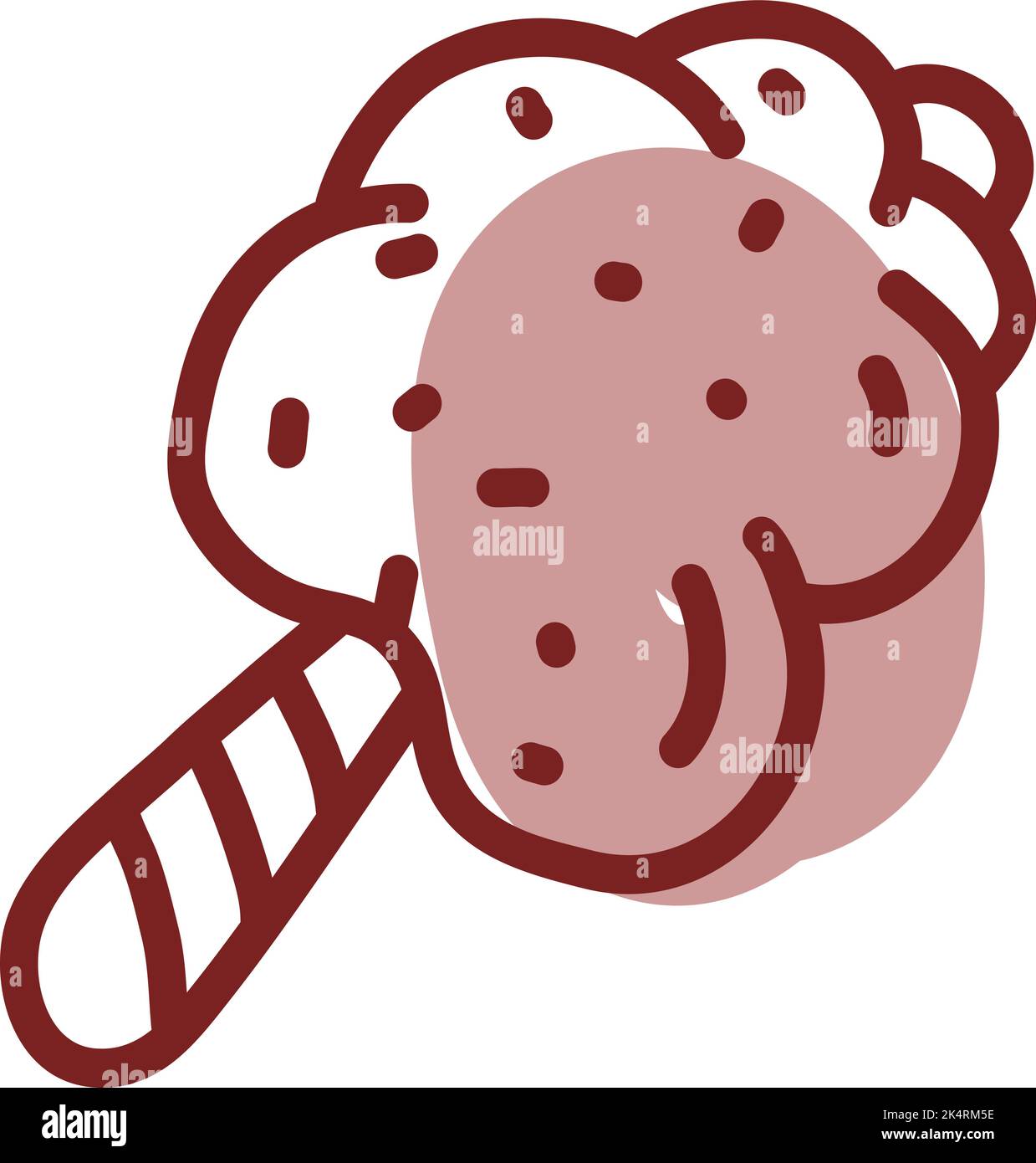 Scoop of ice cream, illustration, vector on a white background Stock ...