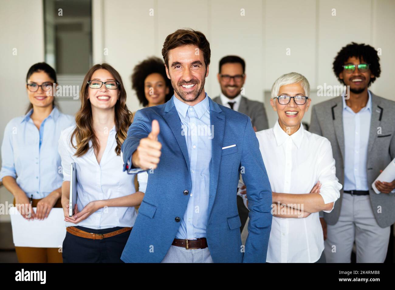 Success group of multiethnic entrepreneurs and business people ...