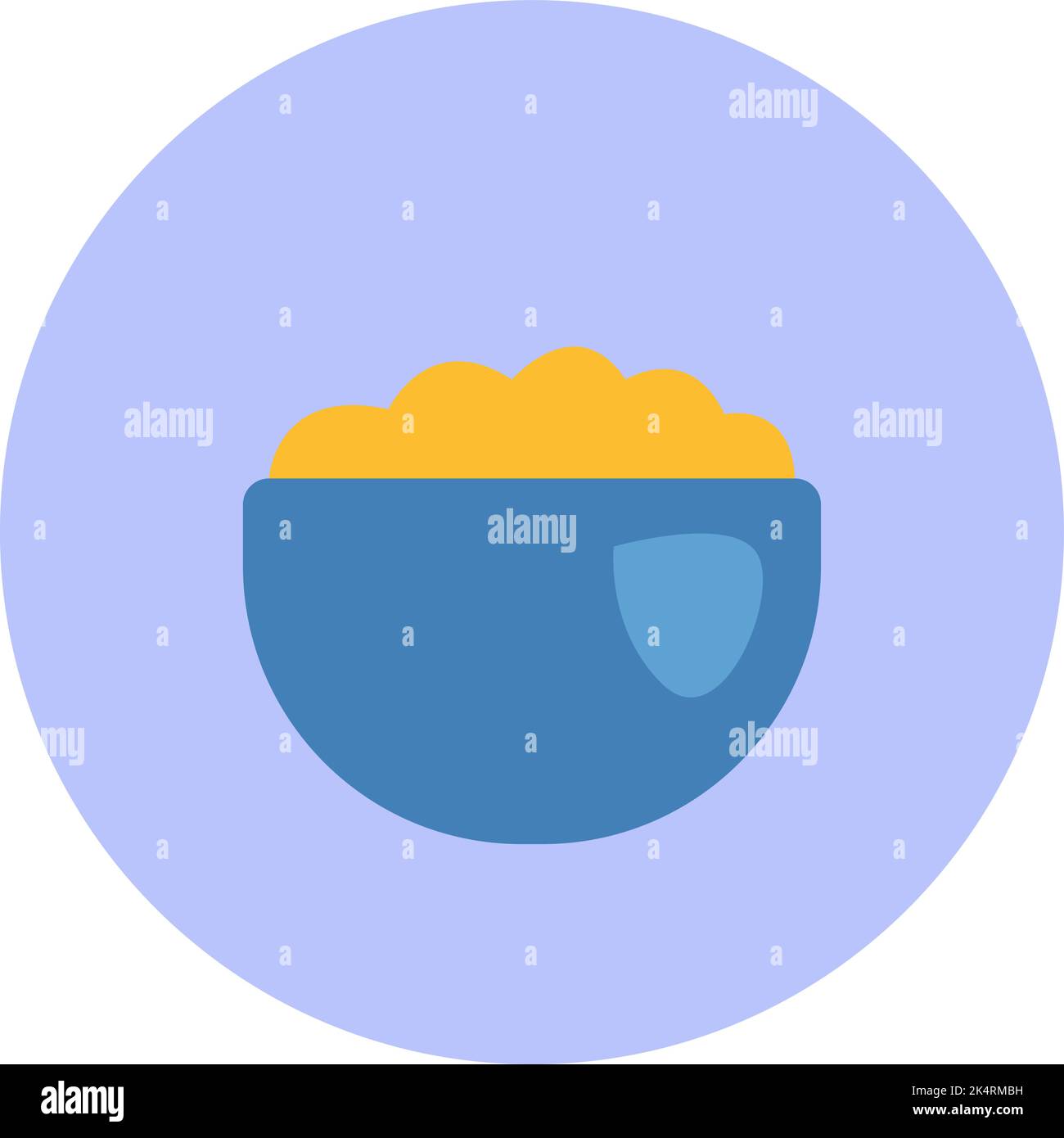 Breakfast porridge, illustration, vector on a white background Stock ...