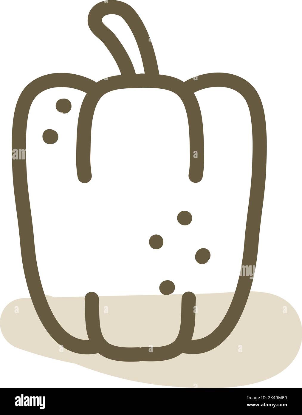 Bell peper, illustration, vector on a white background Stock Vector ...