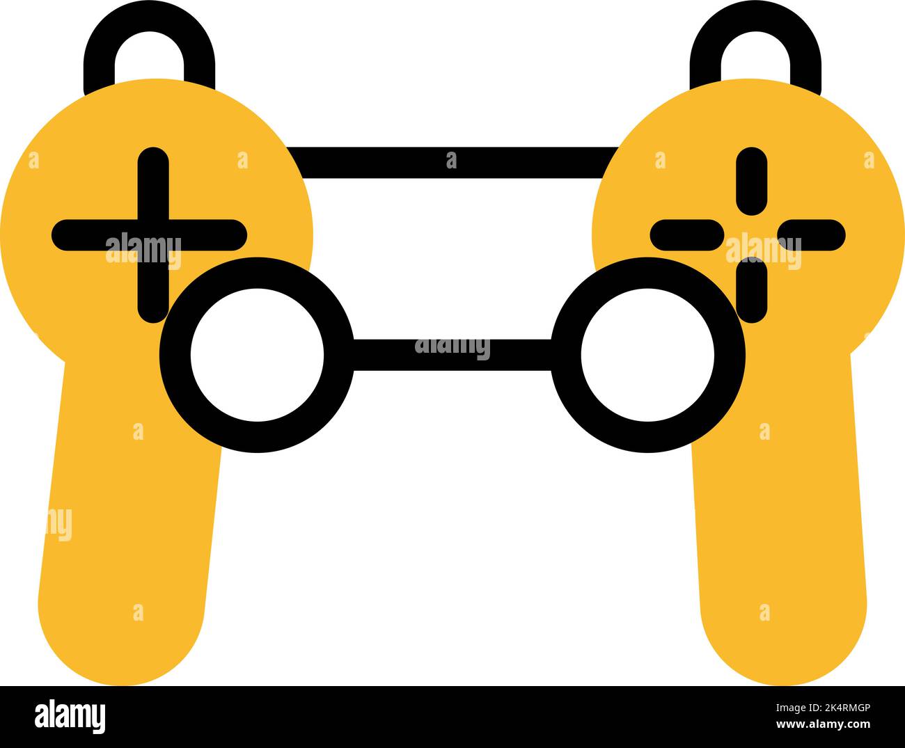 Gaming controller, illustration, vector on a white background Stock ...