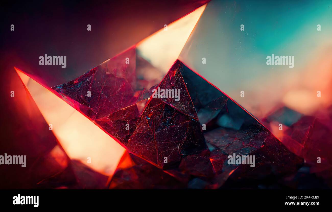 Colorful gem abstract background with waves art pattern. 3D style ...