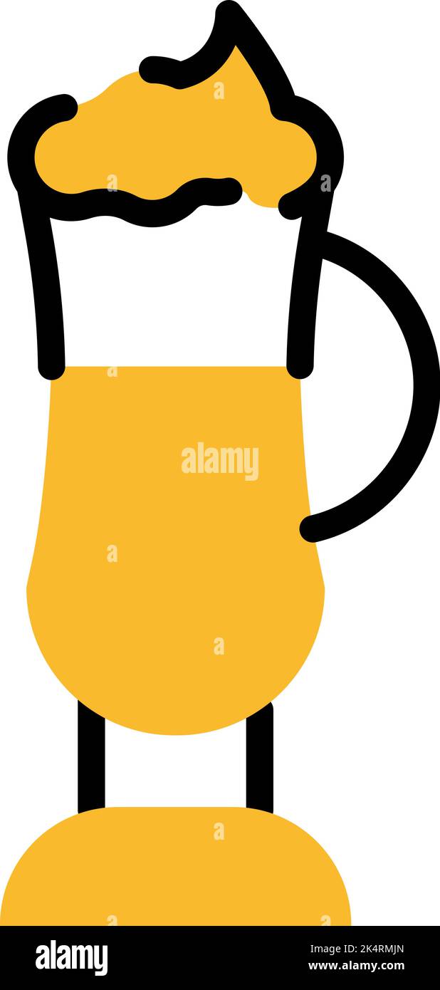 Latte foam in glass Stock Vector Images - Alamy