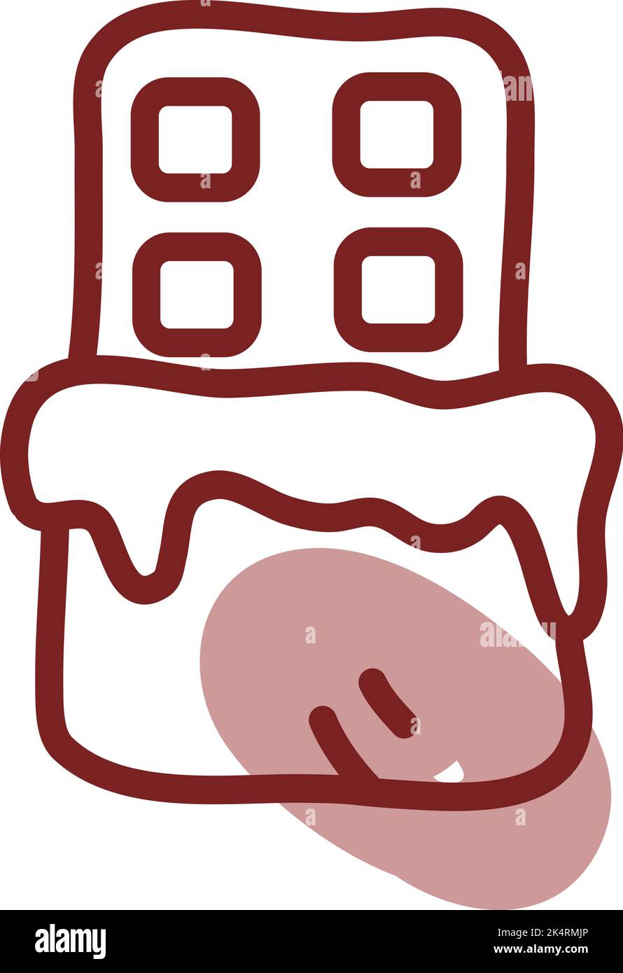 Sweet chocolate, illustration, vector on a white background Stock ...