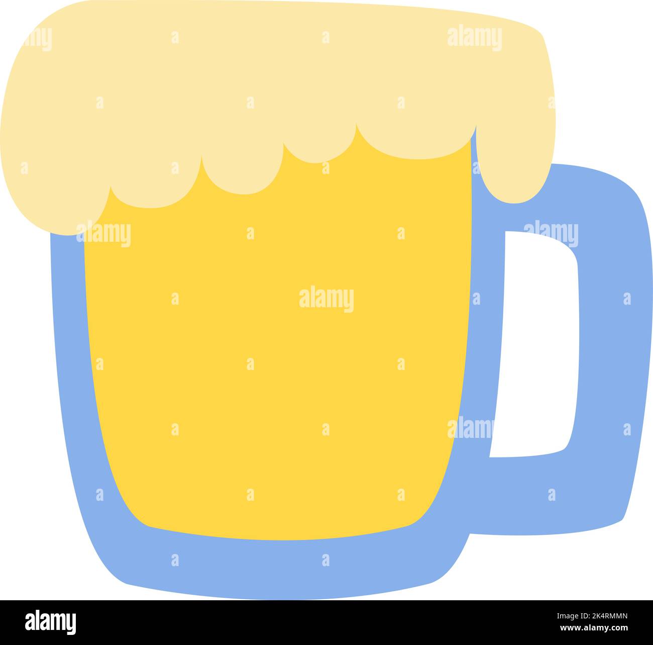 Big pint of beer, illustration, vector on a white background Stock ...