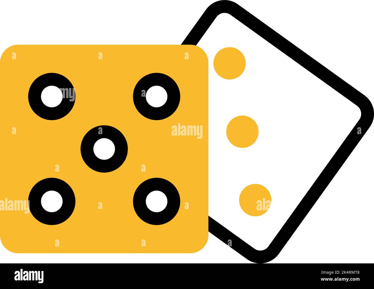 Dice rolls, illustration, vector on a white background Stock Vector ...
