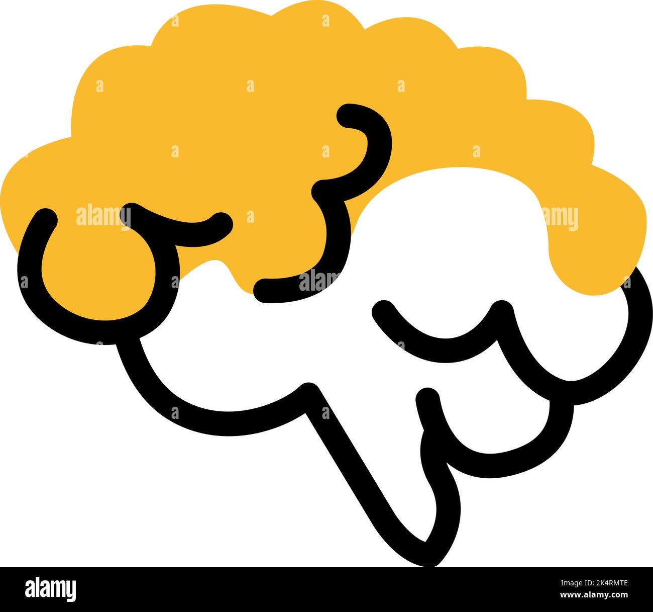 Healthy brain, illustration, vector on a white background Stock Vector ...