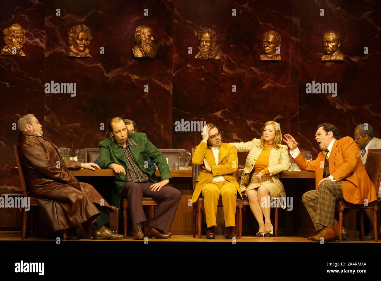 Berlin, Germany. 03rd Oct, 2022. The singers Peter Rose (Fafner, brown ...